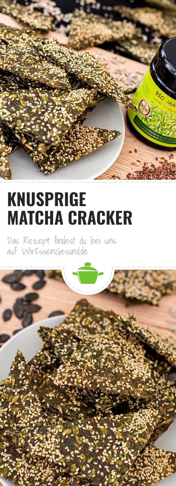 Knusprige Matcha Cracker - WirEssenGesund